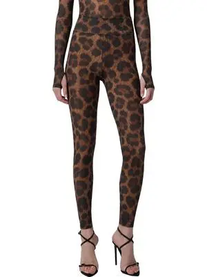 PHILIPP PLEIN Animal Print Jersey Skinny Fit Leggings With High Elasticated Waist