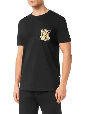BILLIONAIRE Cotton Jersey T-shirt With Contrast Logo And Pocket