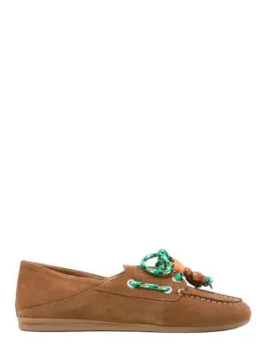 TORAL SHOES Tiwa Avellana Suede Mule Loafers