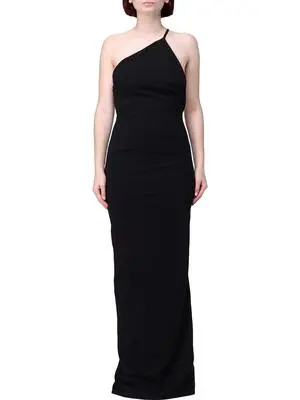 Solace London Long Criªpe Dress - Black