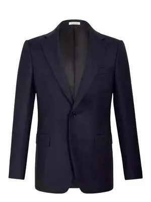 FURSAC Single-breasted Virgin Wool-blend Blazer - Blue