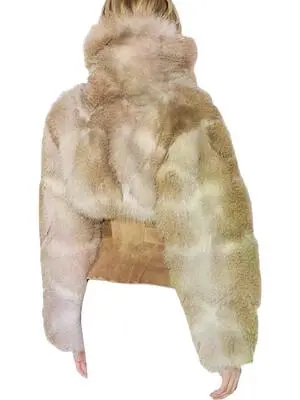 ELISABETTA FRANCHI Belted Faux-fur Jacket