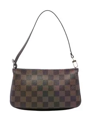 LOUIS VUITTON 2001-2006 Damier Ebene Navona Shoulder Bag - Brown