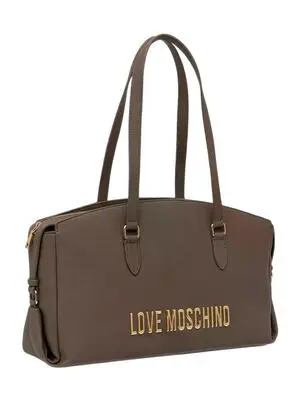Moschino Logo-plaque Tote Bag - Brown