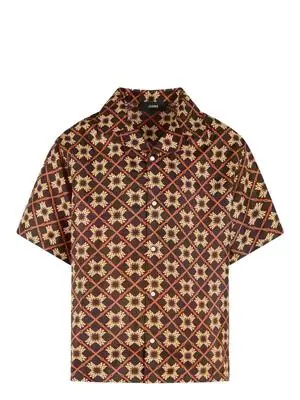 Amiri Ma Quad Silk Shirt - Brown