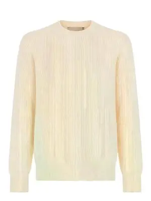AMARANTO Ribbed-knit Raglan-sleeve Sweater - Neutrals