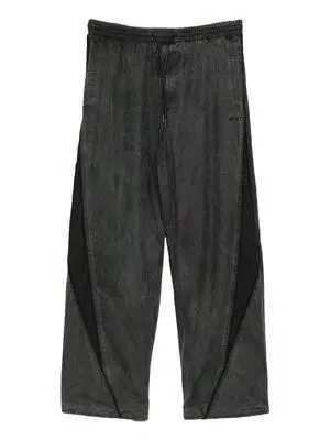 JUUN.J Faded-effect Drawstring Track Pants - Black