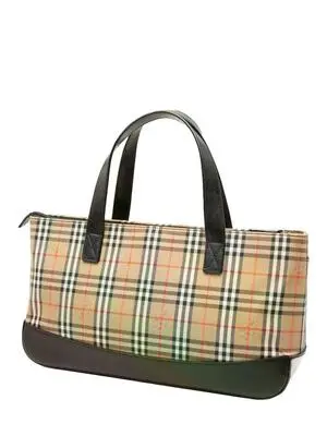 Burberry 2000-2017 Haymarket Check Canvas Tote Bag - Black