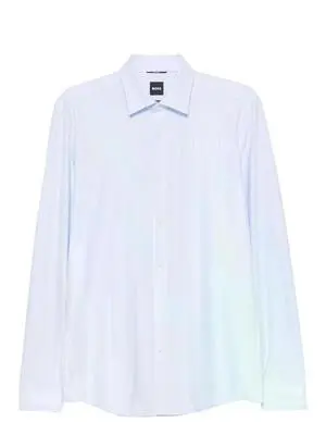 BOSS Vertical-stripe Long-sleeve Shirt - Blue