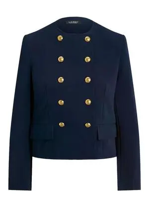 Ralph Lauren Double-breasted Sablé Crepe Jacket - Blue