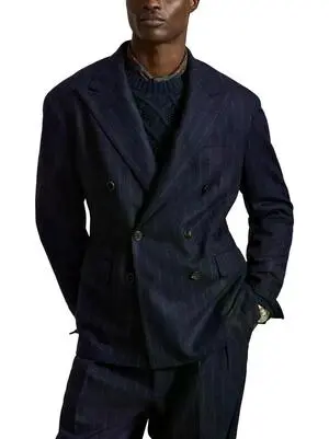 Polo Ralph Lauren Heyworth Chalk-stripe Flannel Suit - Blue