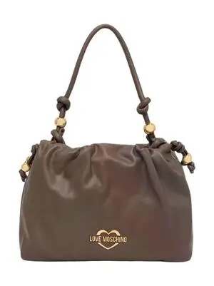 Moschino Bead-embellished Ruched Tote Bag - Brown