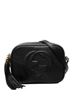 Gucci 2000-2015 Calfskin Soho Disco Crossbody Bag - Black