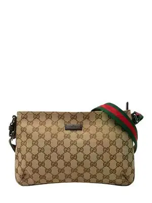 Gucci 2000-2015 Gg Canvas Web Crossbody Bag - Neutrals