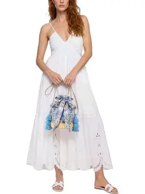 CAMILLA Ottoman Opulence Tassel-detail Bucket Bag