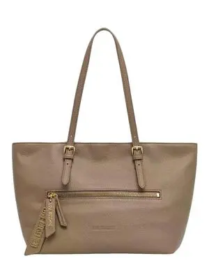 Moschino Logo-plaque Tote Bag - Neutrals