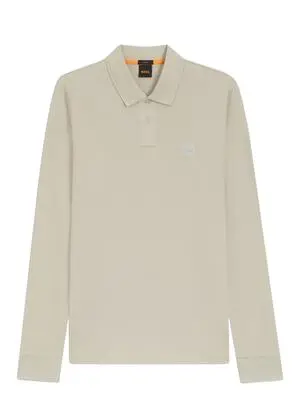 BOSS Slim-fit Polo Shirt In Stretch-cotton Piqu - Light Beige