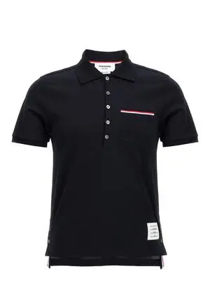 Thom Browne Rwb Polo Shirt Blue