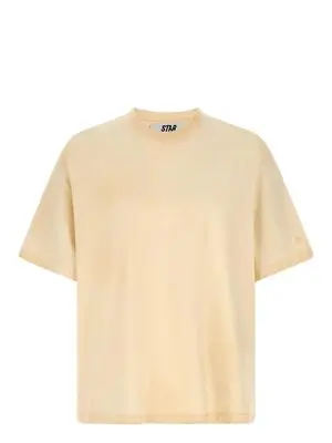 GOLDEN GOOSE Logo T-shirt Beige