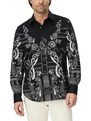 Robert Graham The Osbourne Long Sleeve Cotton Shirt - Black