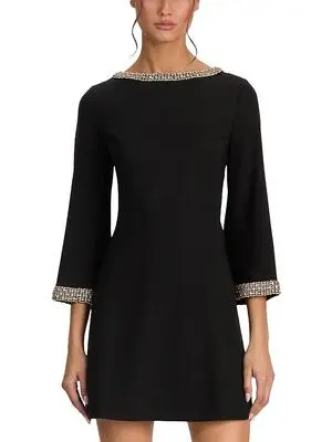Alice + Olivia Mailynn Embellished Mini Dress - Black
