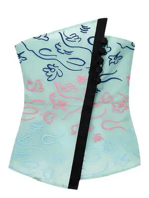Emporio Armani Strapless Floral Top - Multicolor