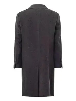 BOSS Slim-fit Double-breasted Coat In An Alpaca Blend - Grey