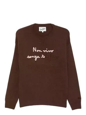 MC2 SAINT BARTH Embroidered Sweater - Brown