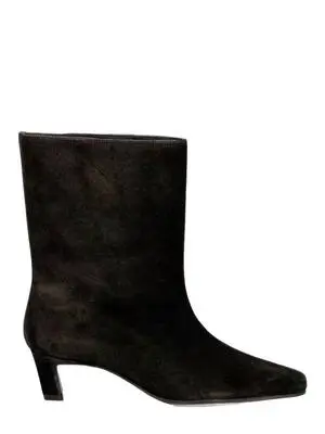 BILLI BI Suede Square-toe Boots - Brown