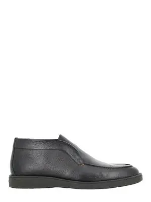 SANTONI Grained Leather Boots