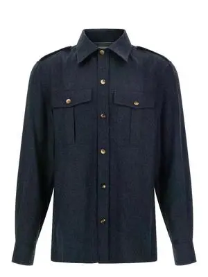 BRUNELLO CUCINELLI Virgin-wool Flannel Shirt