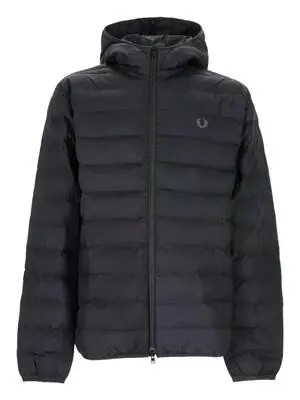 Fred Perry Quilted Hooded Puffer Jacket - Blue