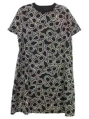 Hermès Mailon Equestre Flared Midi Dress - Black