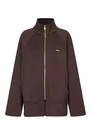 ROTATE BY BIRGER CHRISTENSEN Logo-patch Zip-up Jacket - Brown