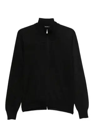 Tagliatore Zip-up High-neck Sweater - Black
