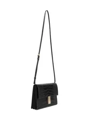 TOM FORD Mia Crocodile-effect Leather Mini Bag - Black