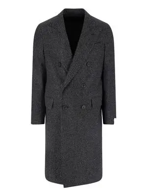 Caruso Aida Double-breasted Coat - Grey