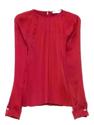 LANVIN Pleated Long-sleeve Blouse