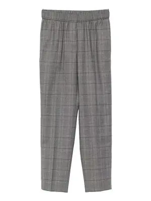 PESERICO Check Elasticated-waist Trousers