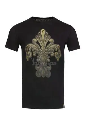 BILLIONAIRE Mannie Fleur-de-lis Print T-shirt - Black