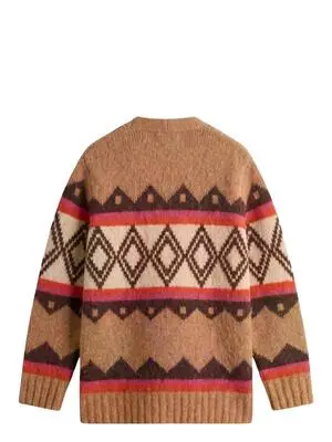 BALLANTYNE Raw Diamond Cardigan - Brown