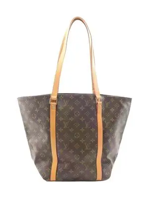LOUIS VUITTON 2001 Monogram Sac Shopping Tote Bag - Brown
