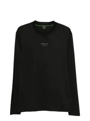 BOSS X Porsche Logo-plaque Long-sleeve Sweatshirt - Black