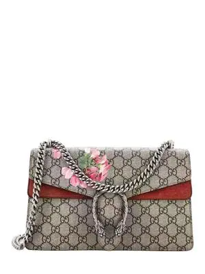 Gucci Dionysus Bag Blooms Print Gg Coated Canvas Small Shoulder Bag - Brown