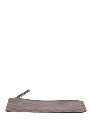 LOUIS VUITTON 2014 Damier Ebene Neverfull Pochette Pouch - Brown