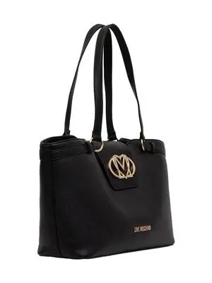 Moschino Logo-plaque Tote Bag - Black