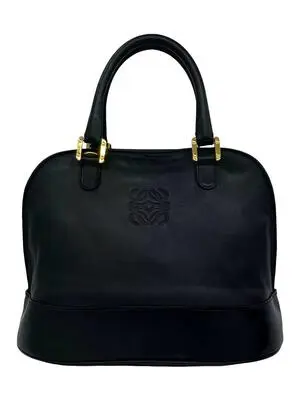 Loewe 2010-2026 Leather Anagram Handbag - Black