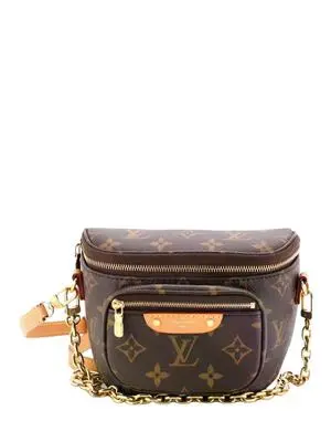 LOUIS VUITTON Bum Bag Monogram Canvas Mini Belt Bag - Brown