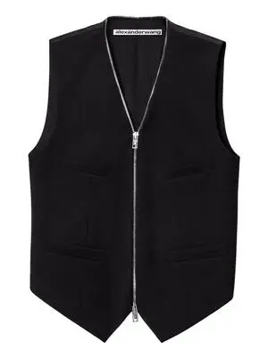 Alexander Wang Zipper Tailored Vest - Black