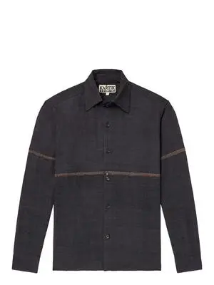 KARTIK RESEARCH Rabari Embroidered Cotton Shirt - Gray
